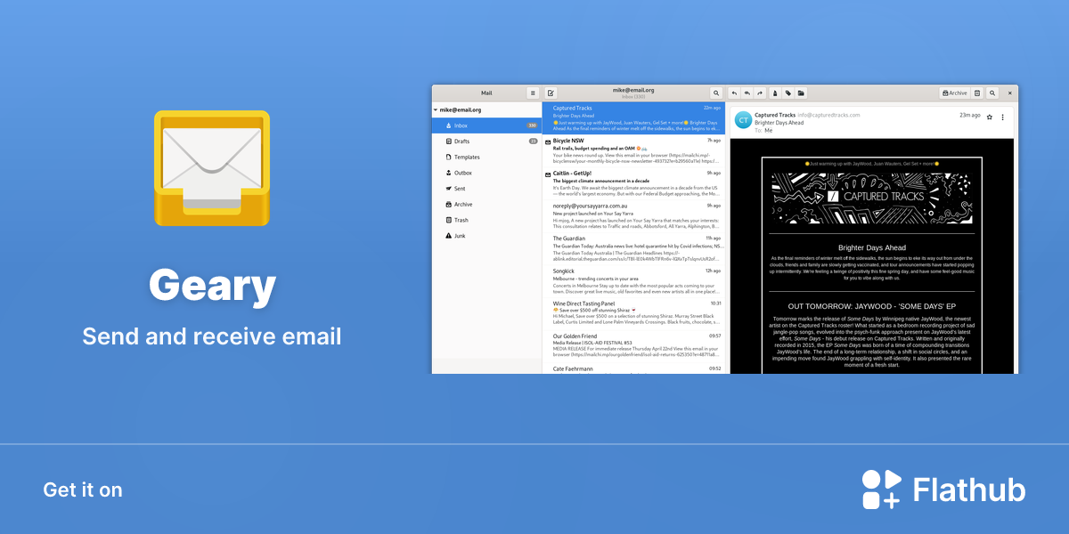 Install Geary on Linux | Flathub