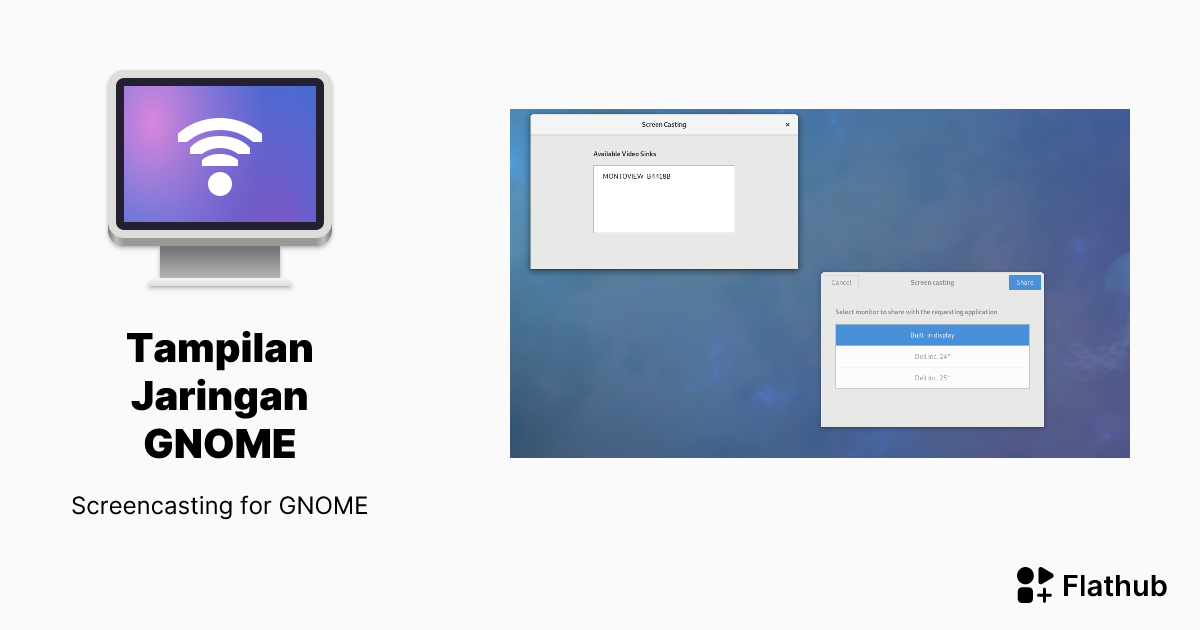 Menginstal Tampilan Jaringan GNOME di Linux | Flathub