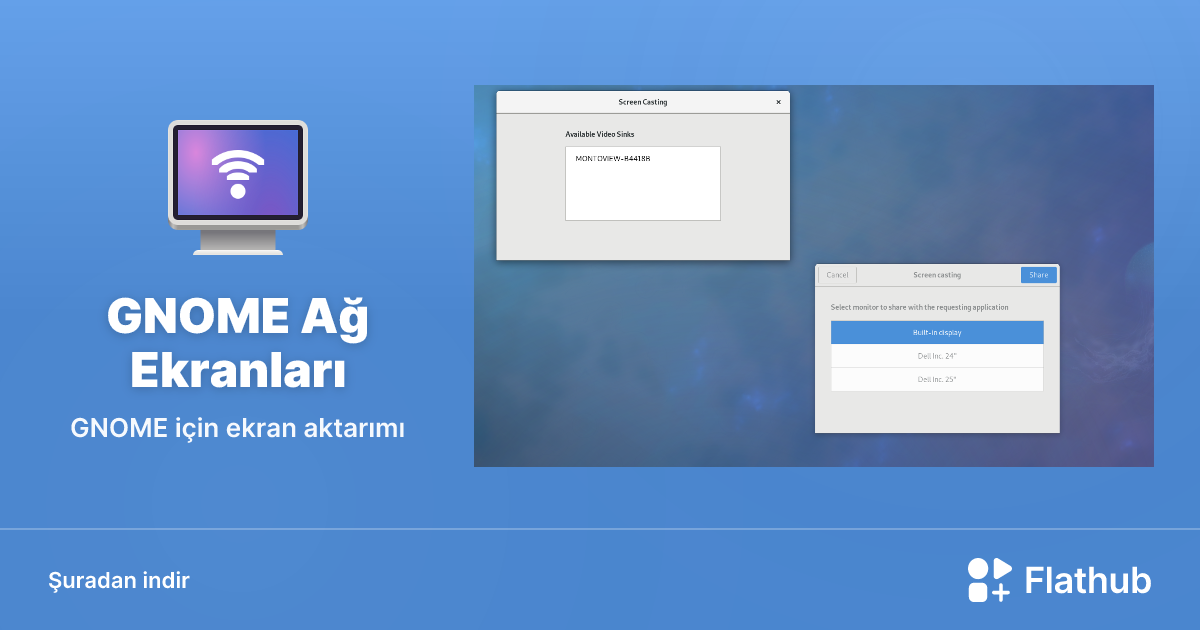 GNOME Ağ Ekranları uygulamasını Linux'ta kur | Flathub