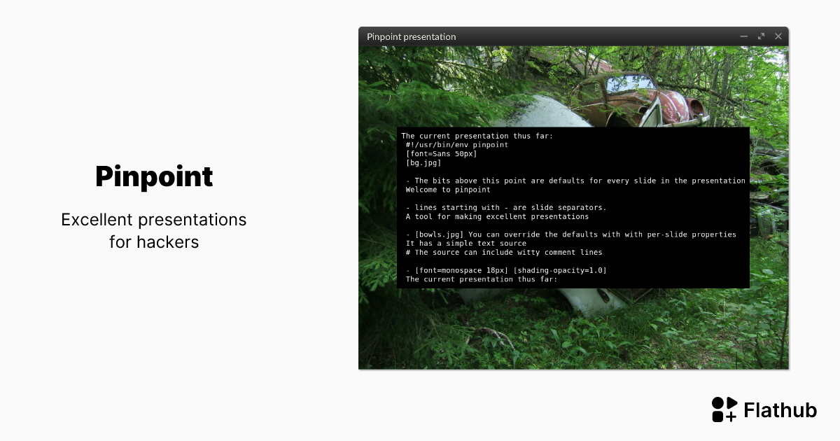 Instalar Pinpoint en Linux | Flathub
