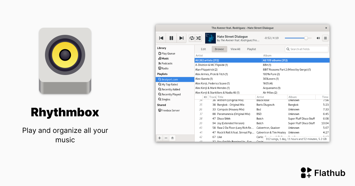 Instalar Rhythmbox en Linux | Flathub