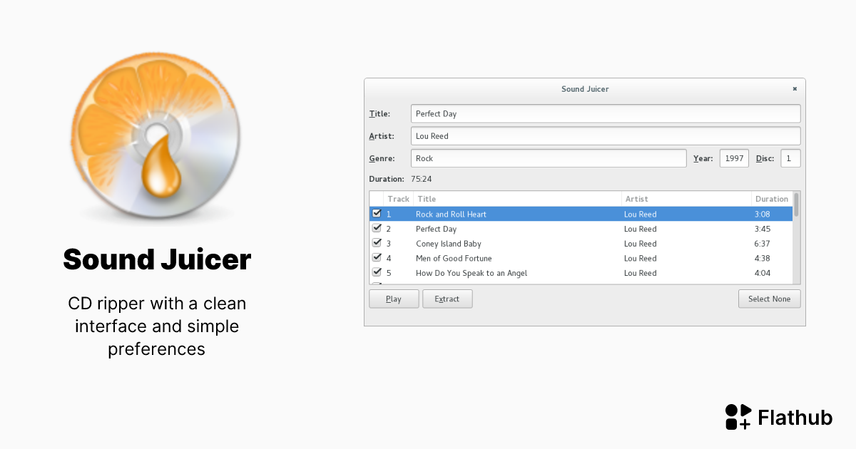 Install Sound Juicer on Linux | Flathub