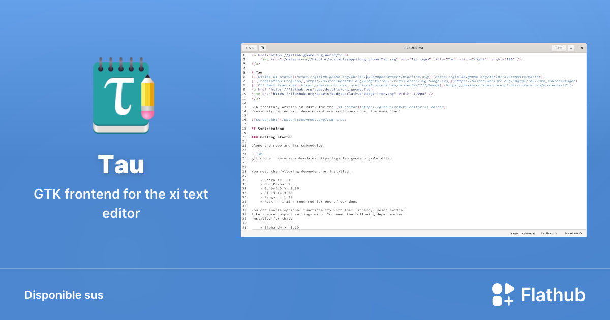 Installar Tau sus Linux | Flathub