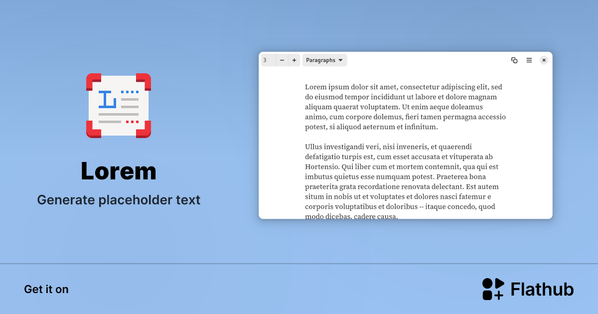 Install Lorem on Linux | Flathub