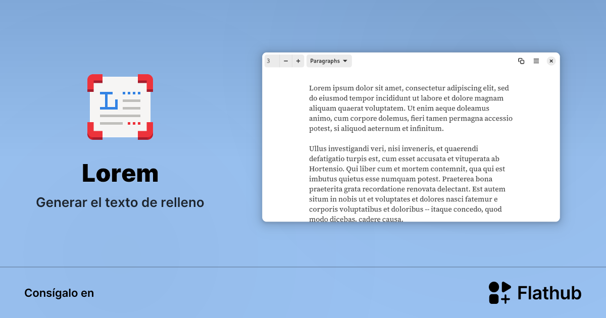 Instalar Lorem en Linux | Flathub