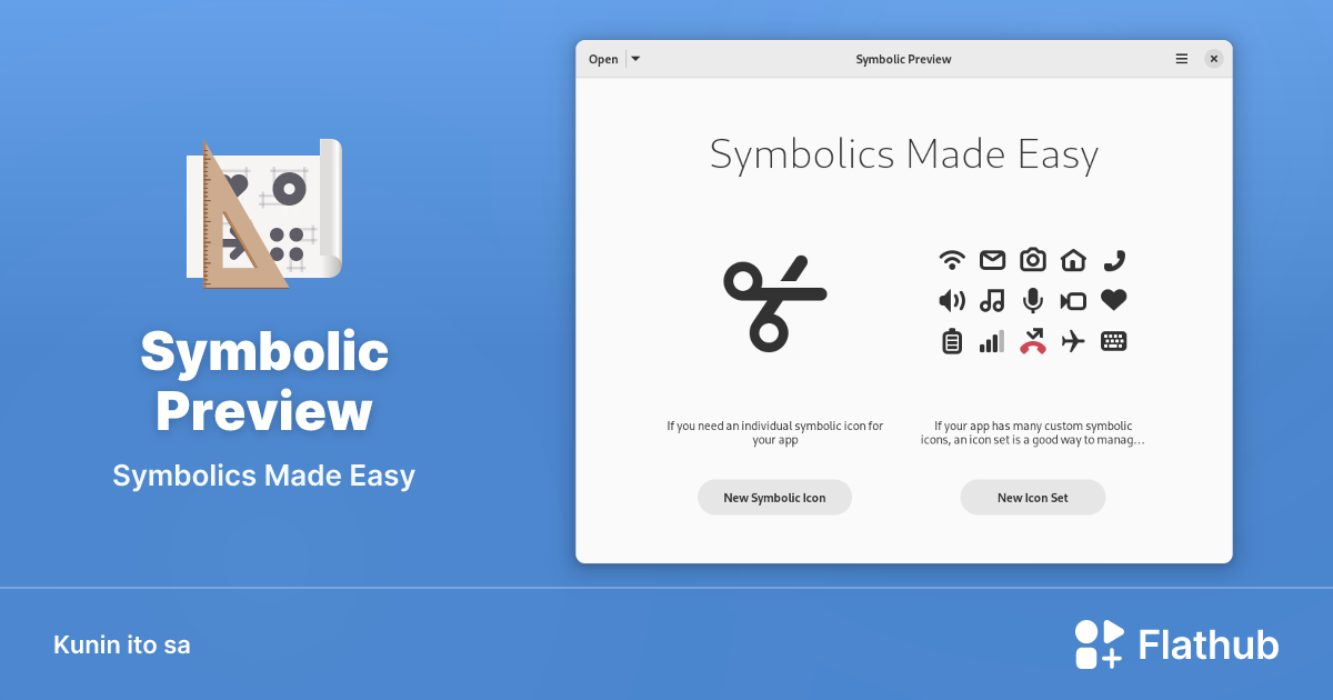 I-install ang Symbolic Preview sa Linux | Flathub
