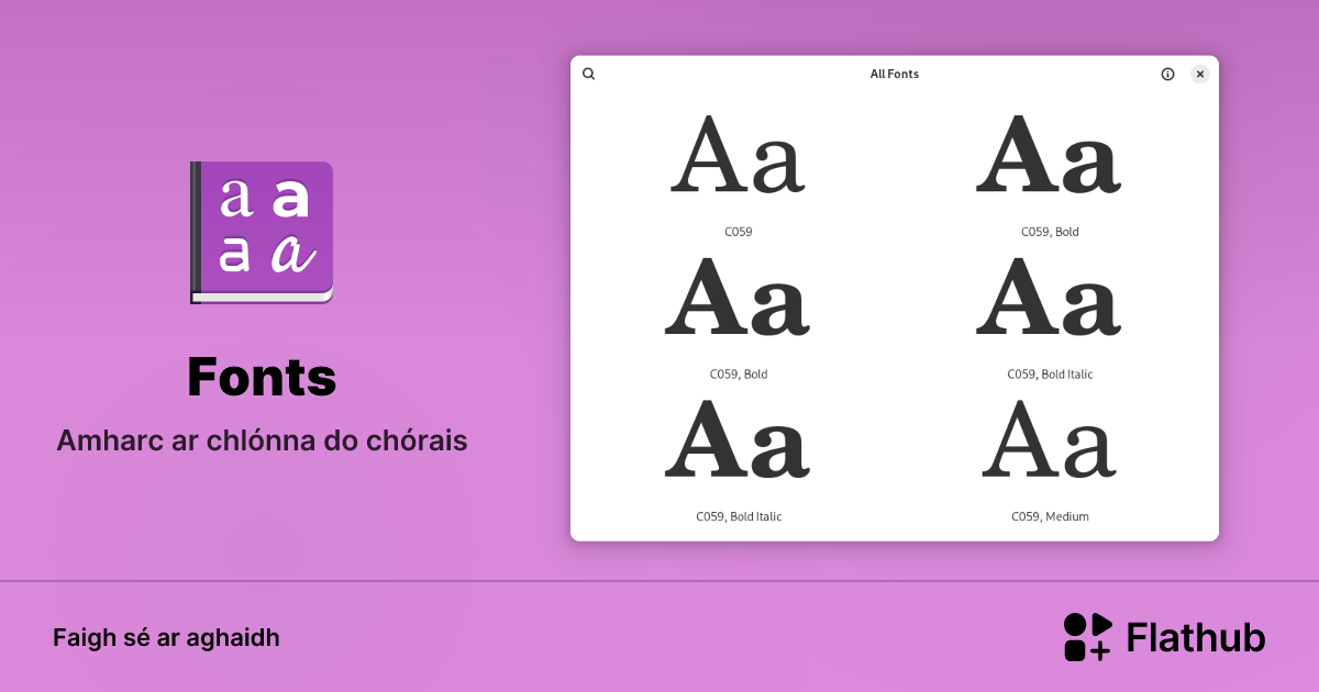 Suiteáil Fonts ar Linux | Flathub