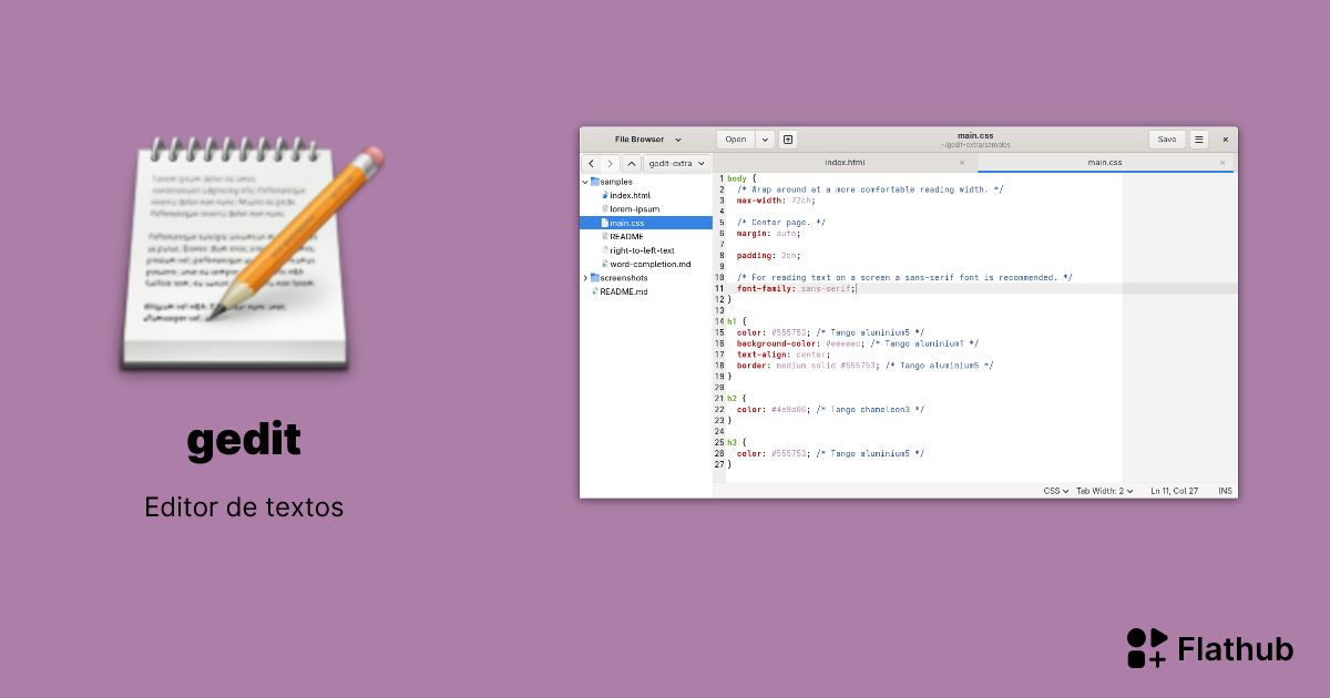 Instalar gedit en Linux | Flathub