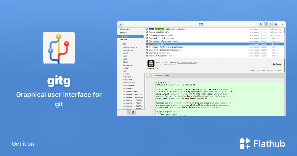 Install gitg on Linux | Flathub