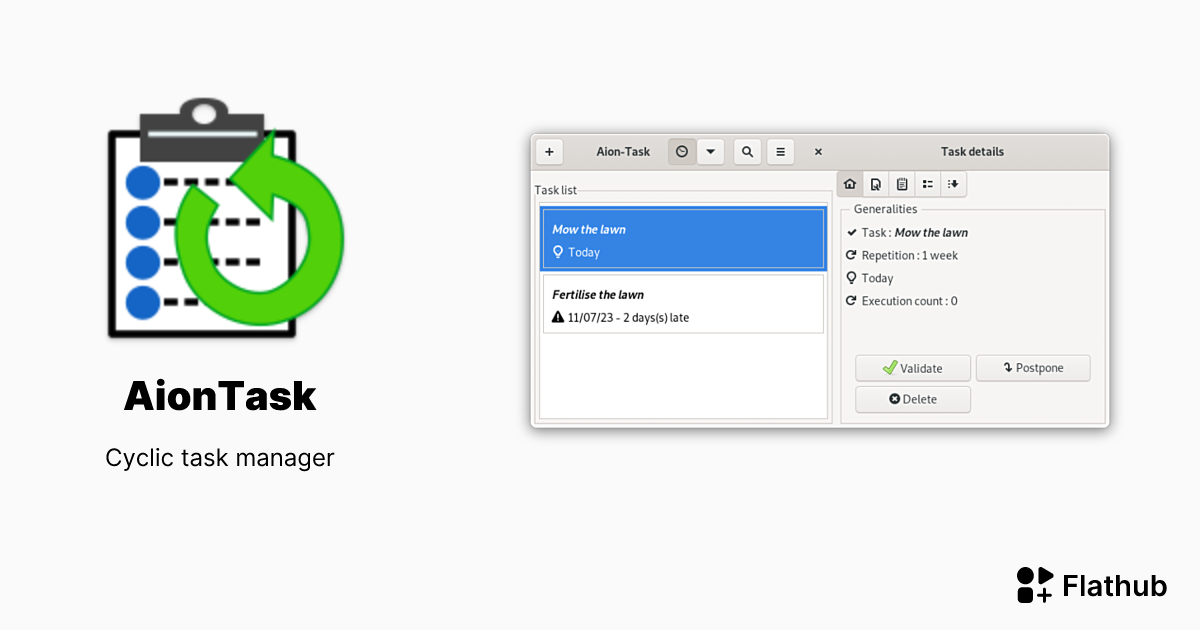 Install AionTask on Linux | Flathub