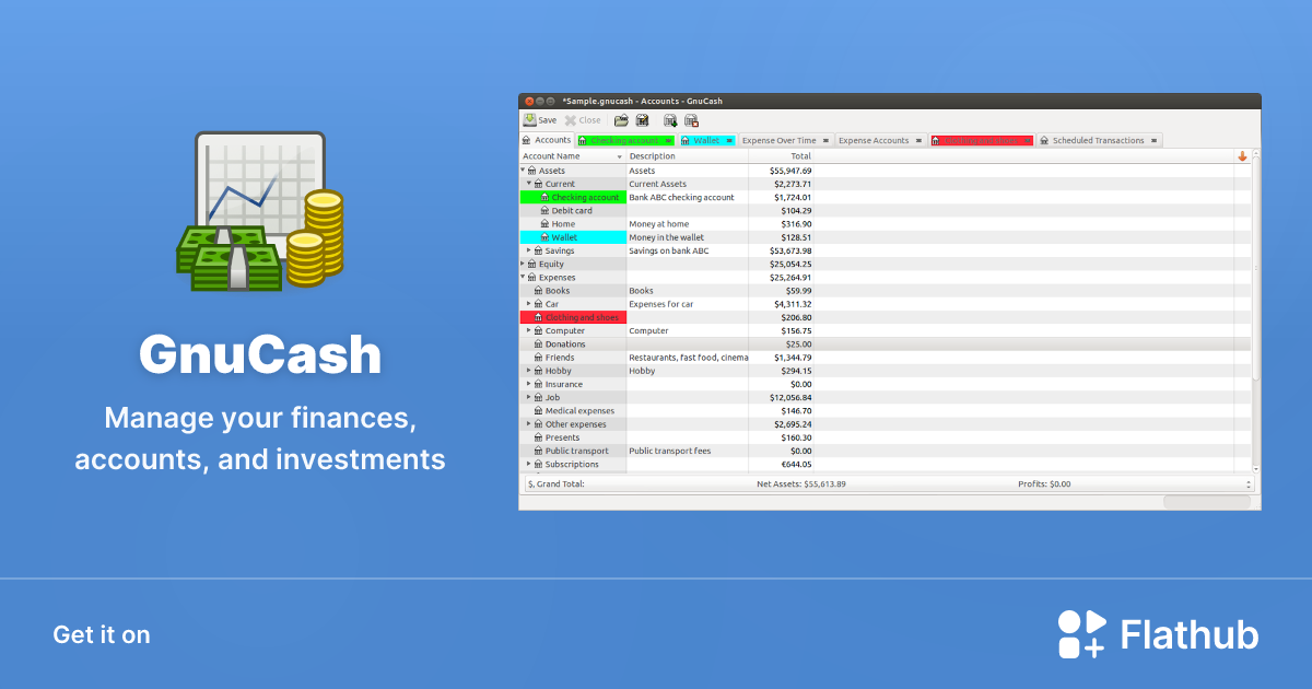 Install GnuCash on Linux | Flathub