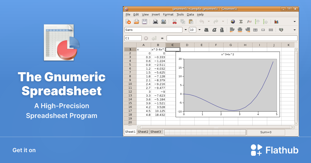 Install The Gnumeric Spreadsheet on Linux | Flathub