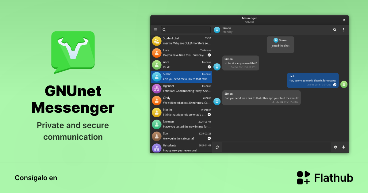 Instalar GNUnet Messenger en Linux | Flathub