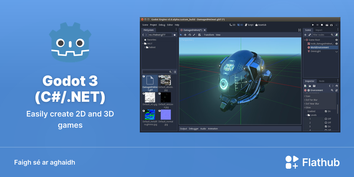 Suiteáil Godot 3 (C#/.NET) ar Linux | Flathub