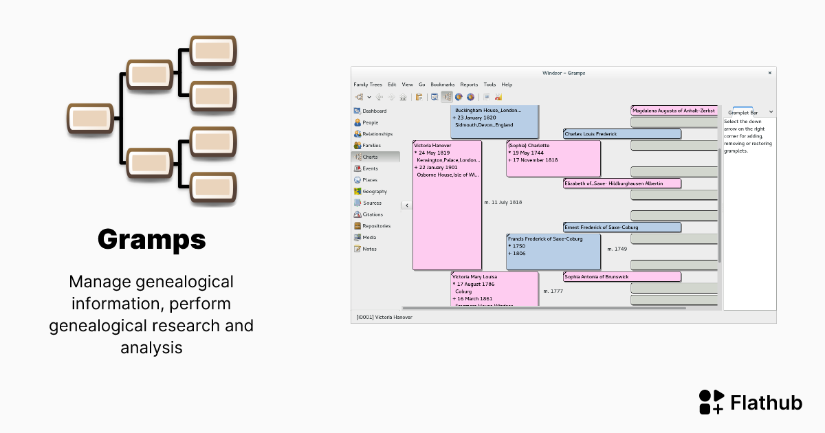 Instalar Gramps en Linux | Flathub