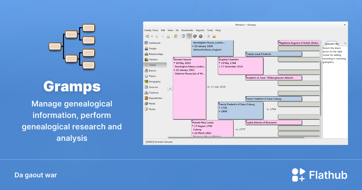 Install Gramps on Linux | Flathub