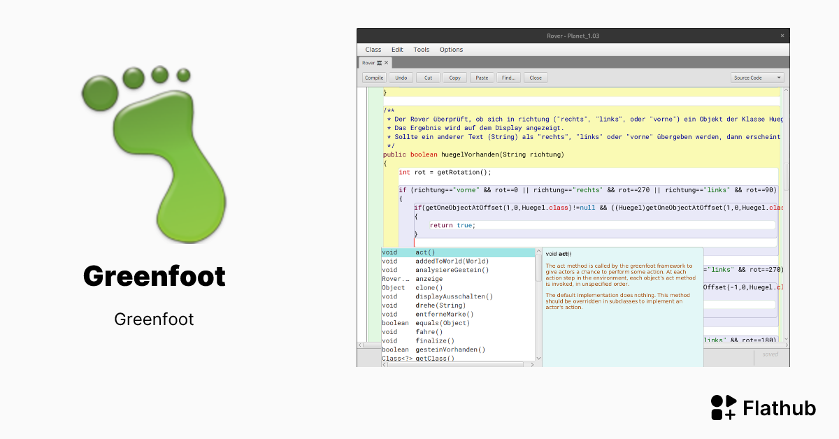 Instalar Greenfoot en Linux | Flathub