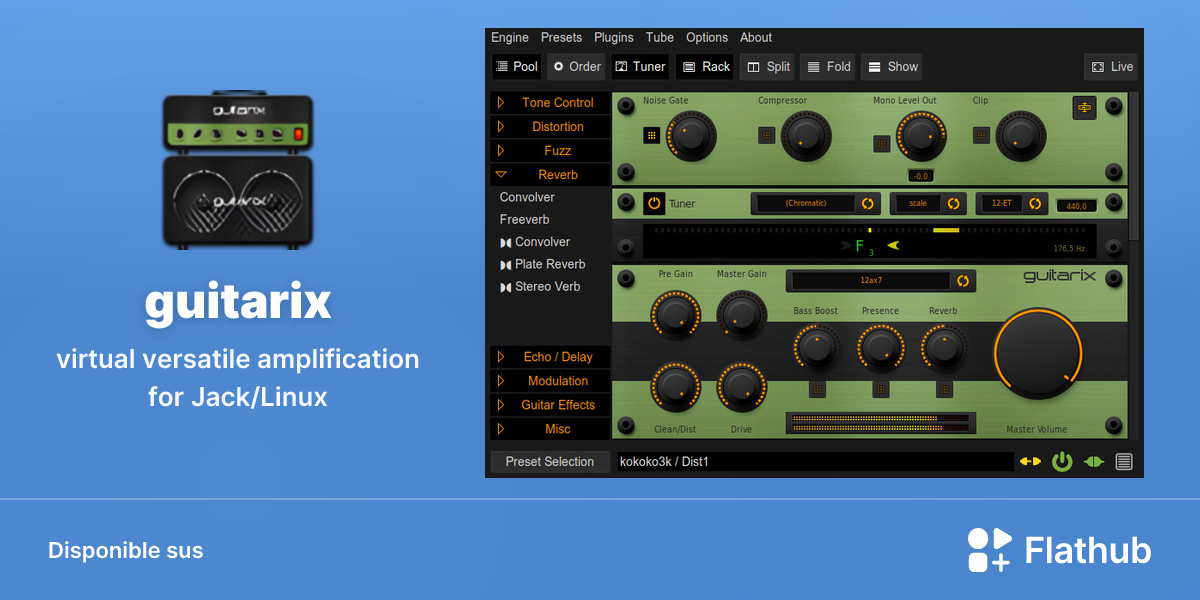 Installar guitarix sus Linux | Flathub