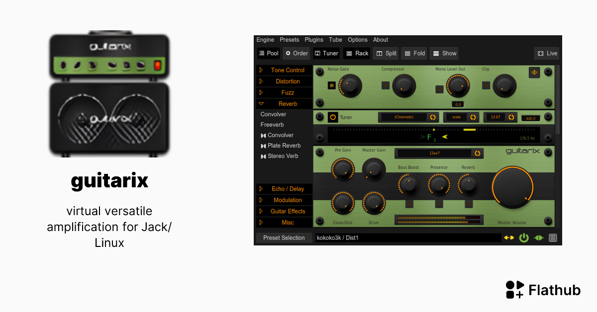 Instalar guitarix no Linux | Flathub