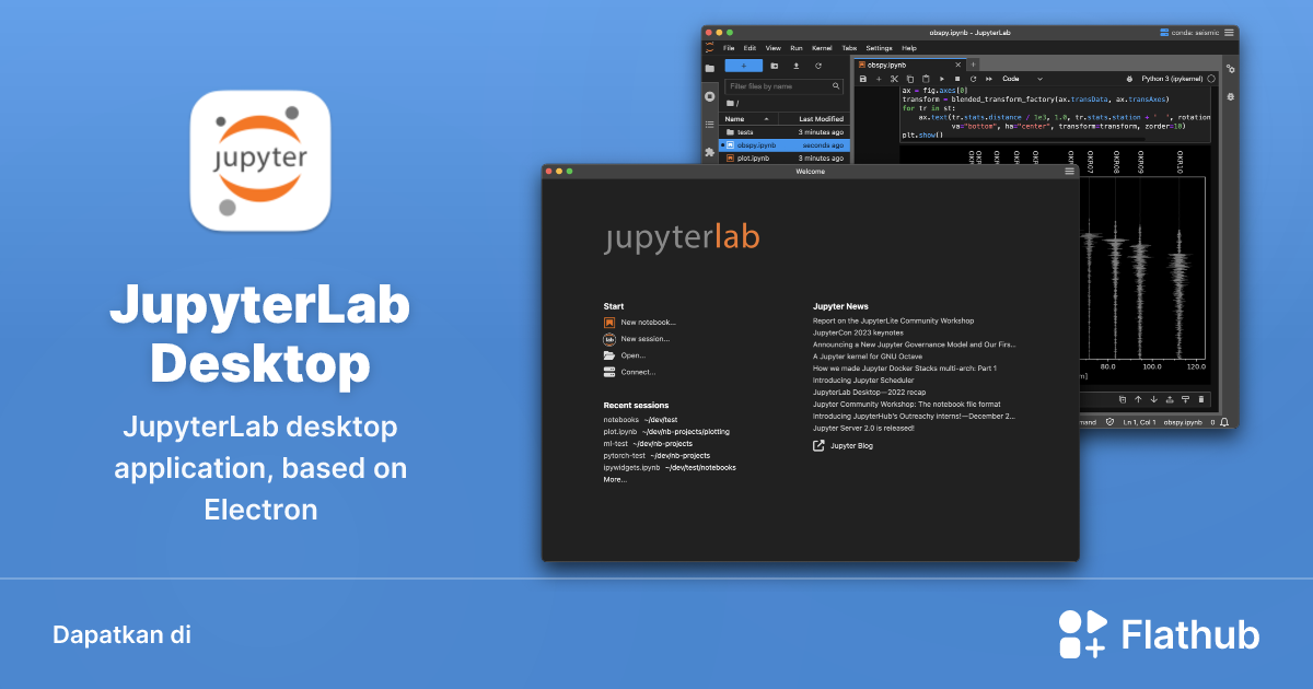 Memasang JupyterLab Desktop di Linux | Flathub