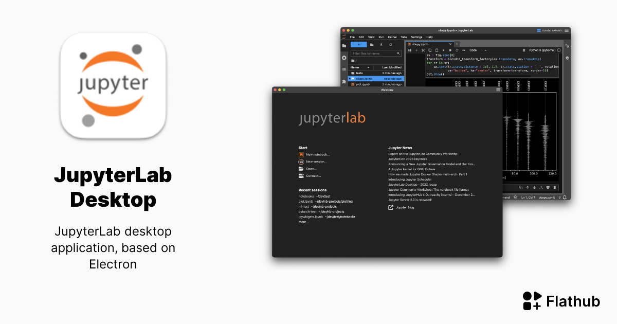 Instalar JupyterLab Desktop no Linux | Flathub