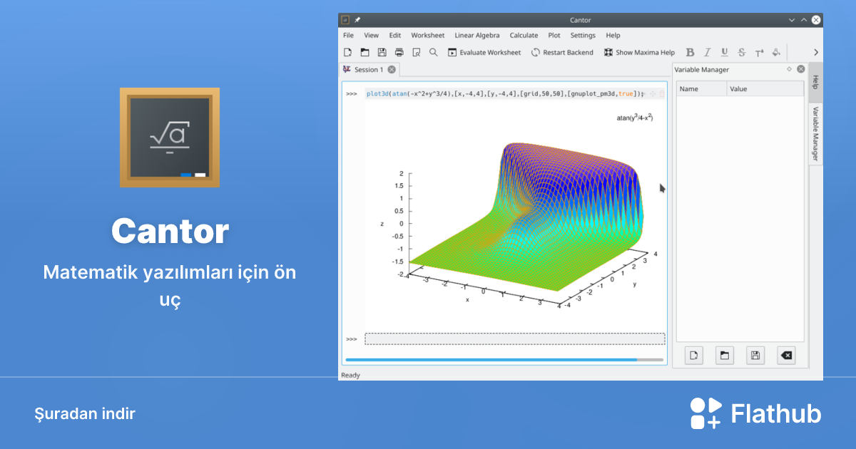 Cantor uygulamasını Linux'ta kur | Flathub