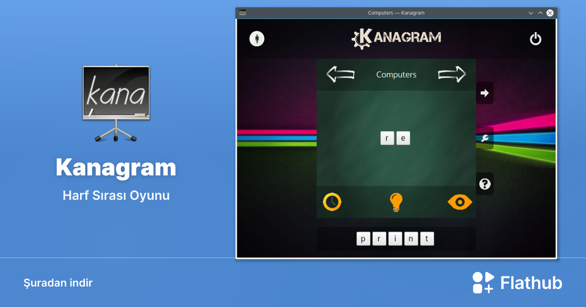 Kanagram uygulamasını Linux'ta kur | Flathub