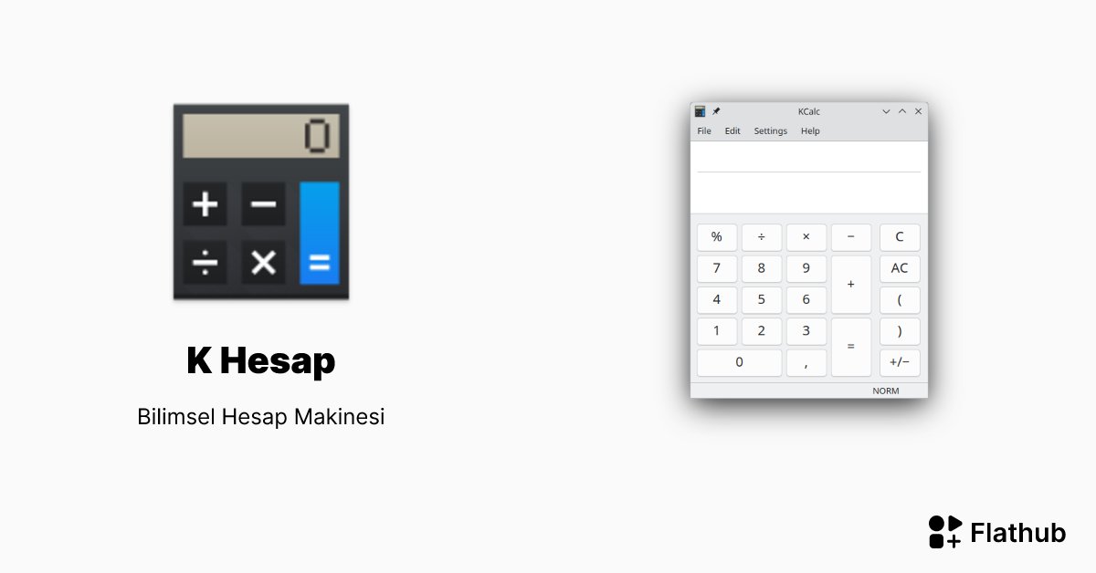 K Hesap uygulamasını Linux'ta kur | Flathub