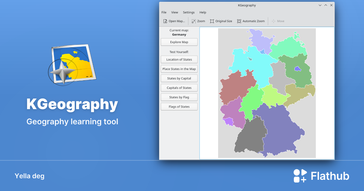Asebded n KGeography ɣef Linux | Flathub
