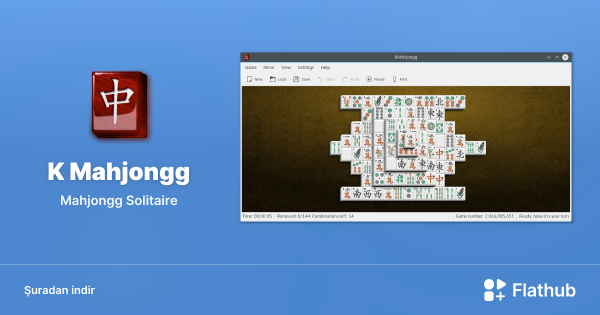 K Mahjongg uygulamasını Linux'ta kur | Flathub