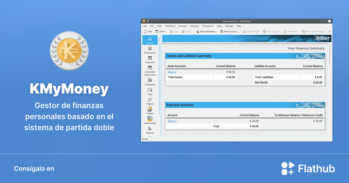 Instalar KMyMoney en Linux | Flathub