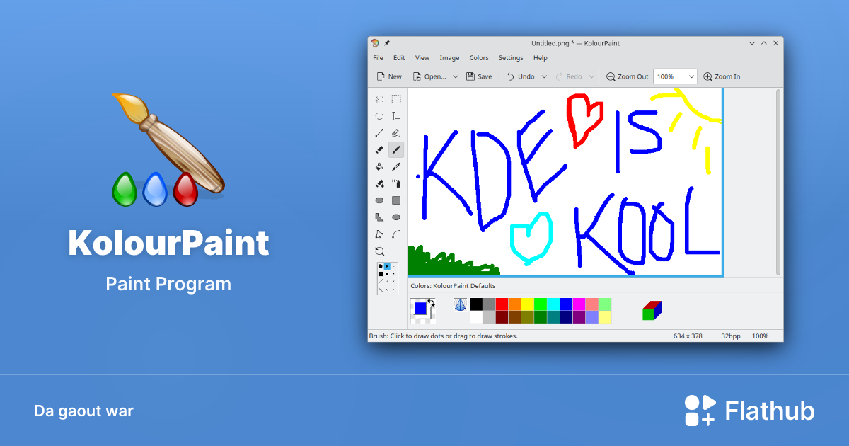 Staliañ KolourPaint war Linux | Flathub