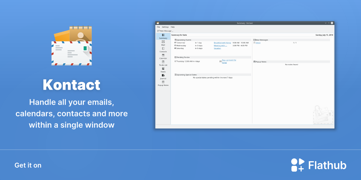 Install Kontact on Linux | Flathub