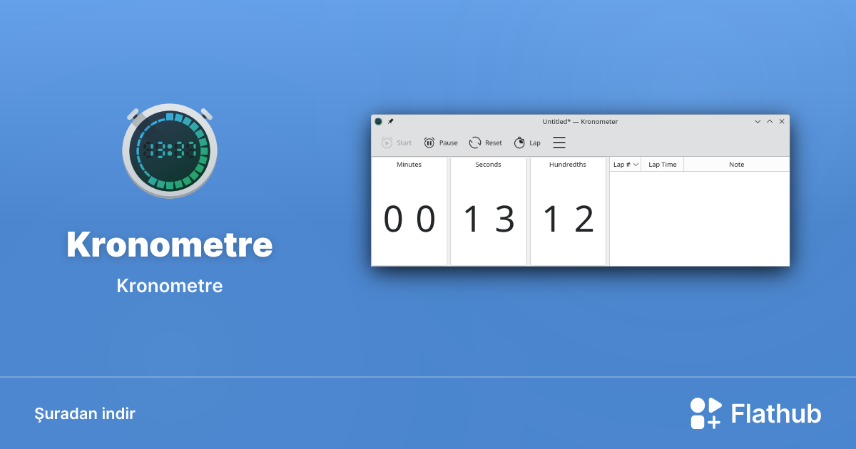 Kronometre uygulamasını Linux'ta kur | Flathub