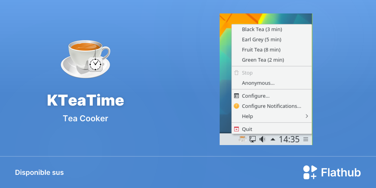 Installar KTeaTime sus Linux | Flathub