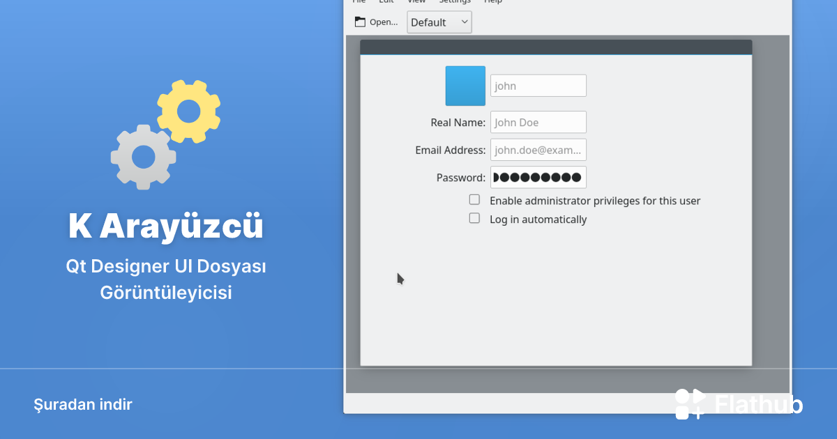 K Arayüzcü uygulamasını Linux'ta kur | Flathub