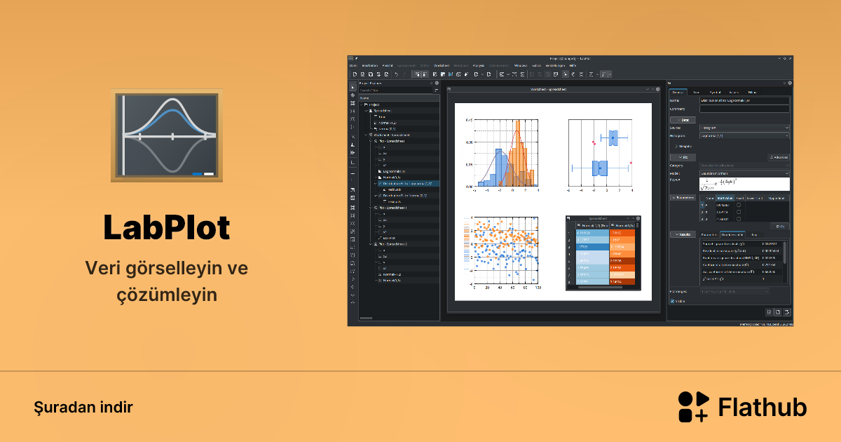 LabPlot uygulamasını Linux'ta kur | Flathub