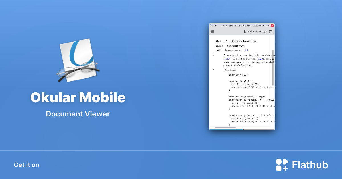 Install Okular Mobile on Linux | Flathub