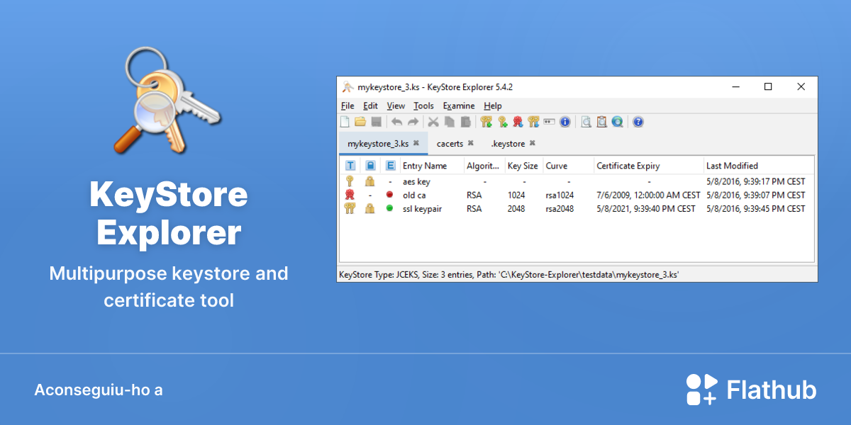 Instal·leu KeyStore Explorer a Linux | Flathub