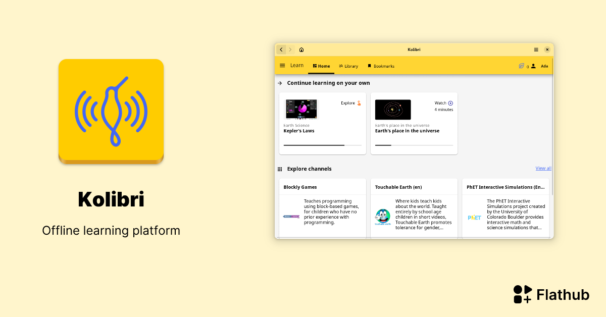 Install Kolibri on Linux | Flathub