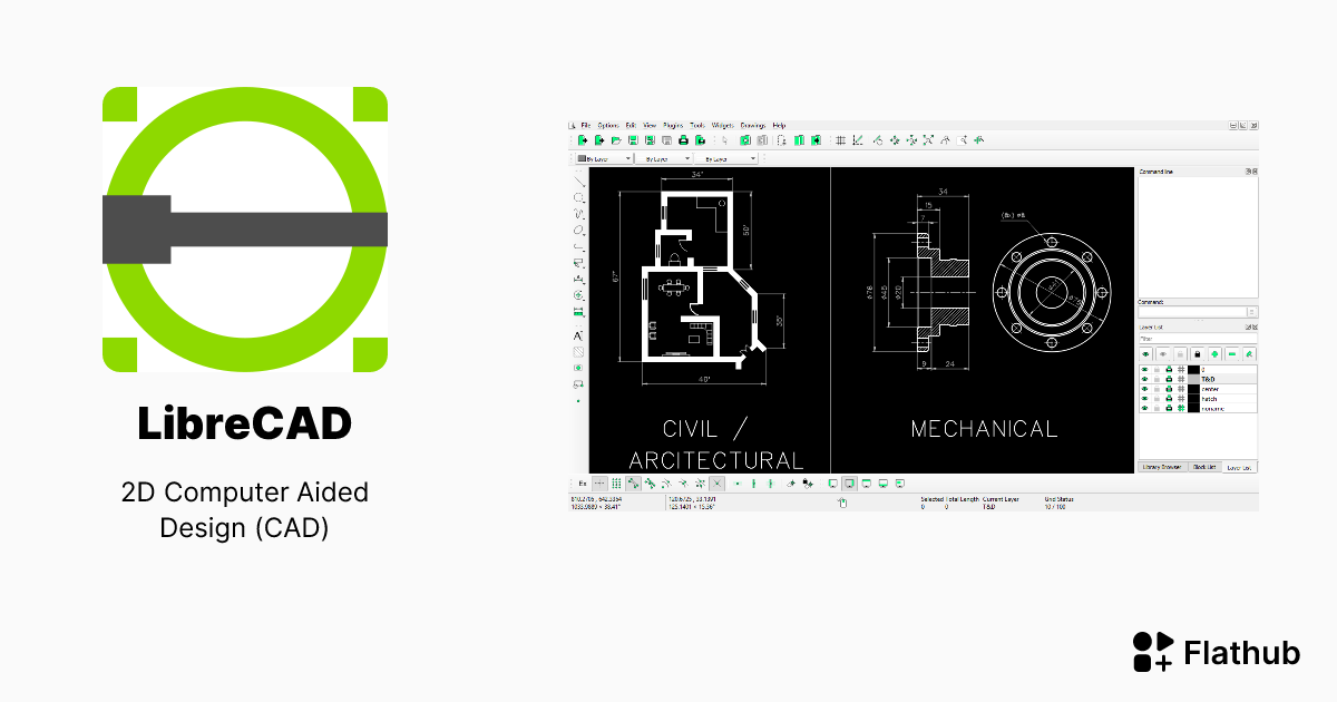 Instalar LibreCAD no Linux | Flathub