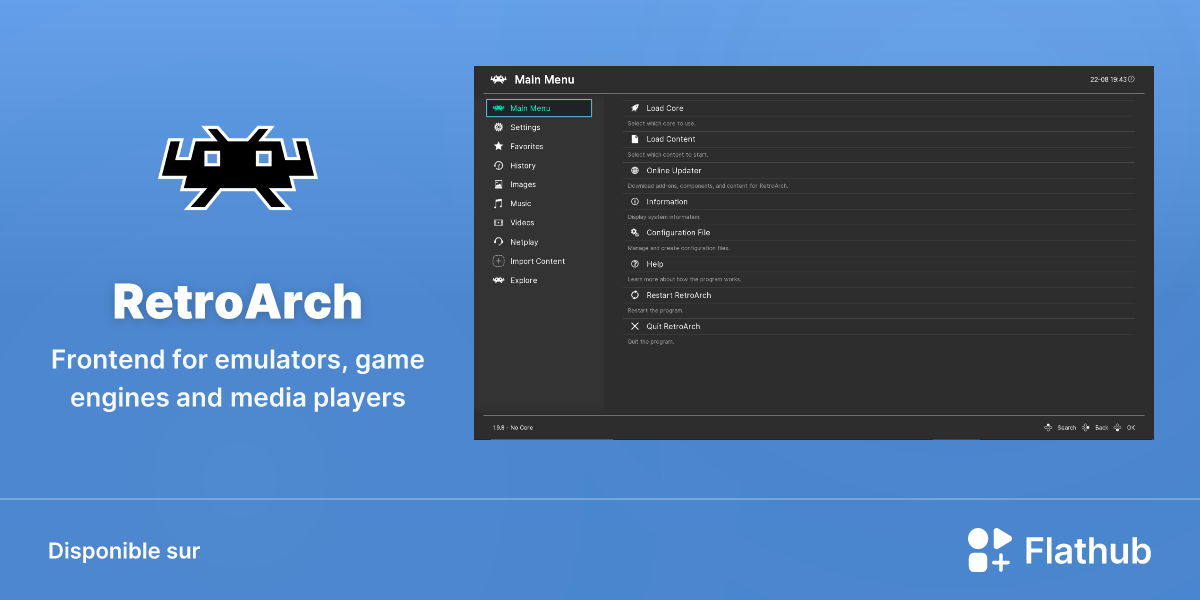 Installer RetroArch sur Linux | Flathub