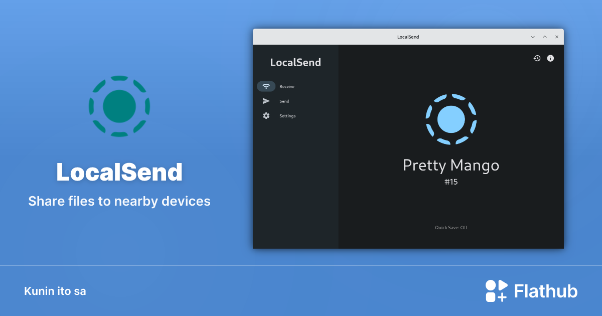 I-install ang LocalSend sa Linux | Flathub
