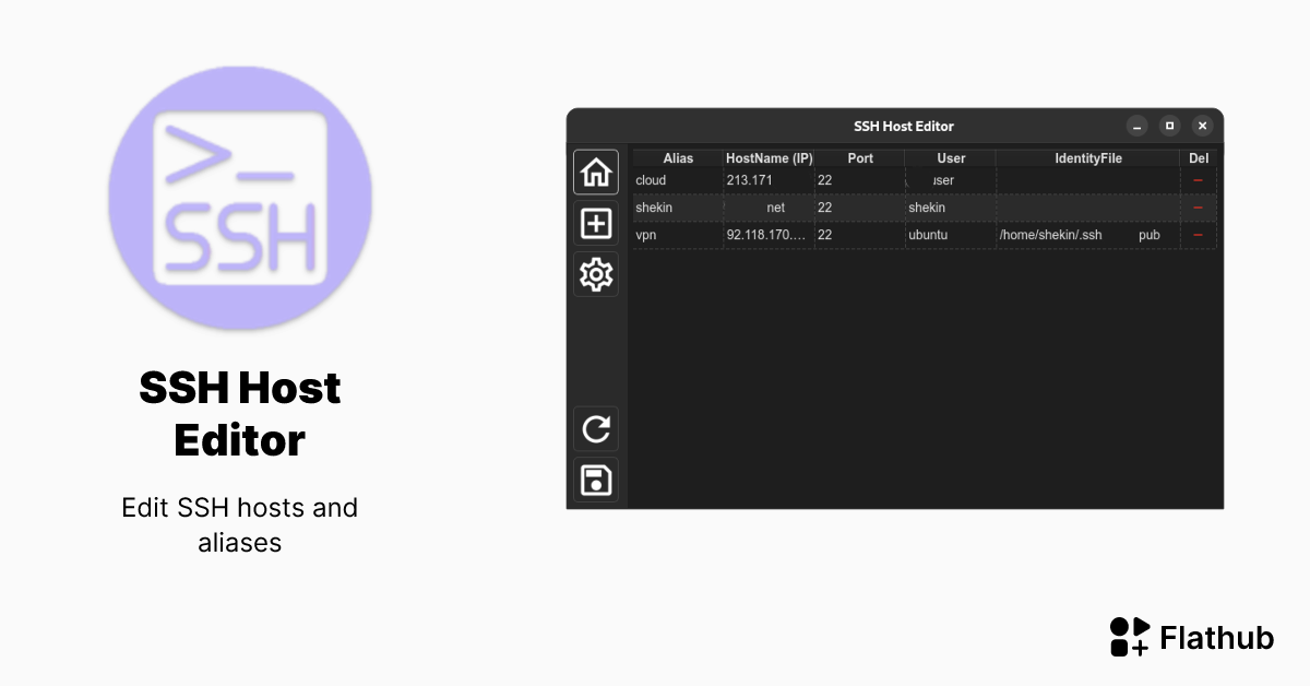 Instalar SSH Host Editor no Linux | Flathub