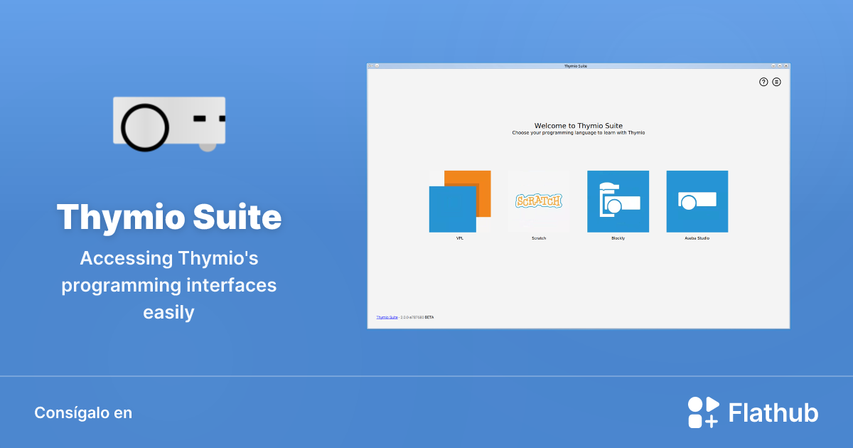 Instalar Thymio Suite en Linux | Flathub
