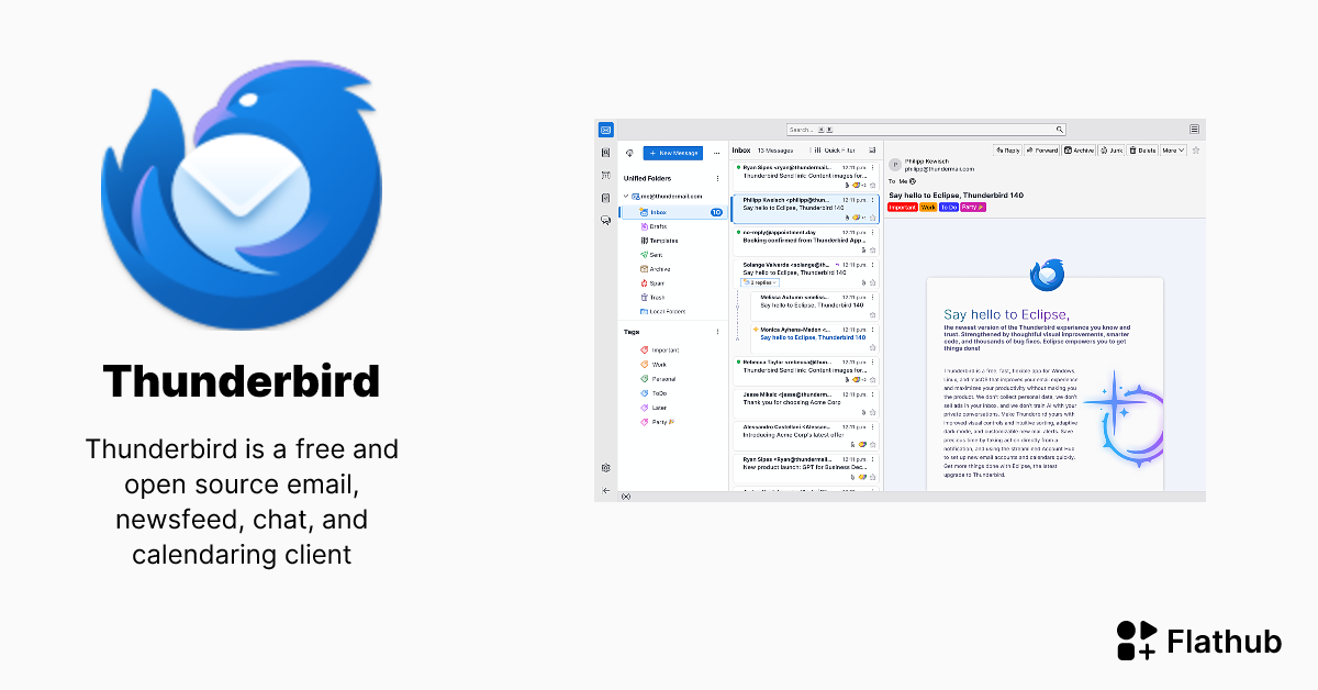 Install Thunderbird on Linux | Flathub