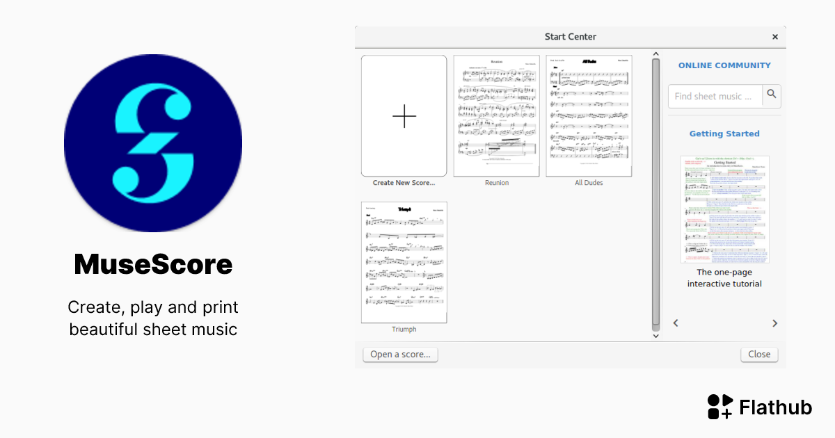 Instalar MuseScore en Linux | Flathub