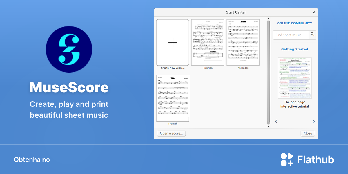 Instalar MuseScore no Linux | Flathub