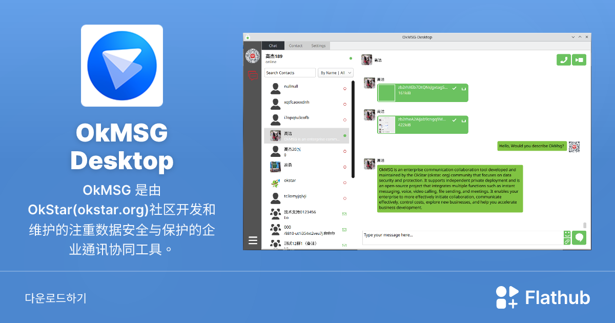 Install OkMSG Desktop on Linux | Flathub