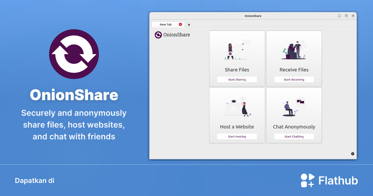 Menginstal OnionShare di Linux | Flathub